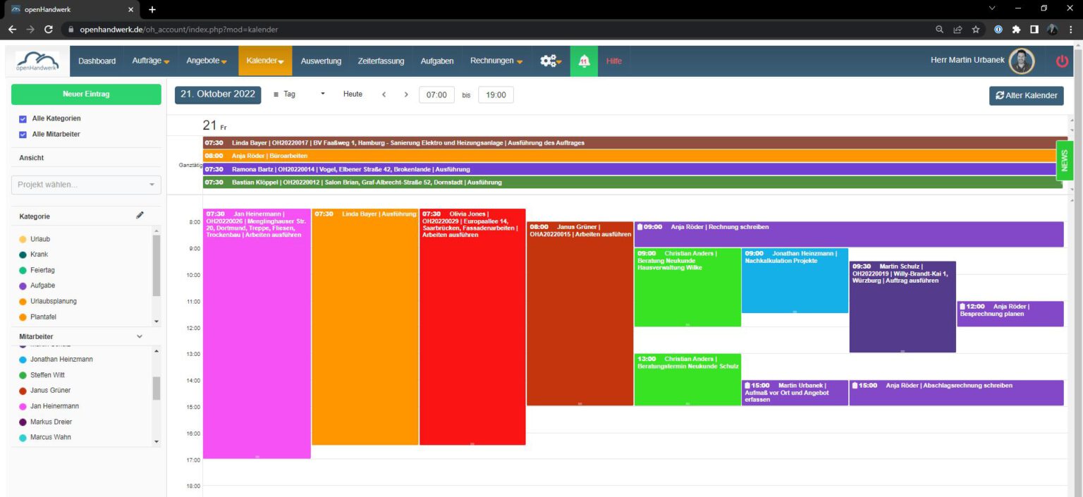 Handwerksbetrieb - openHandwerk